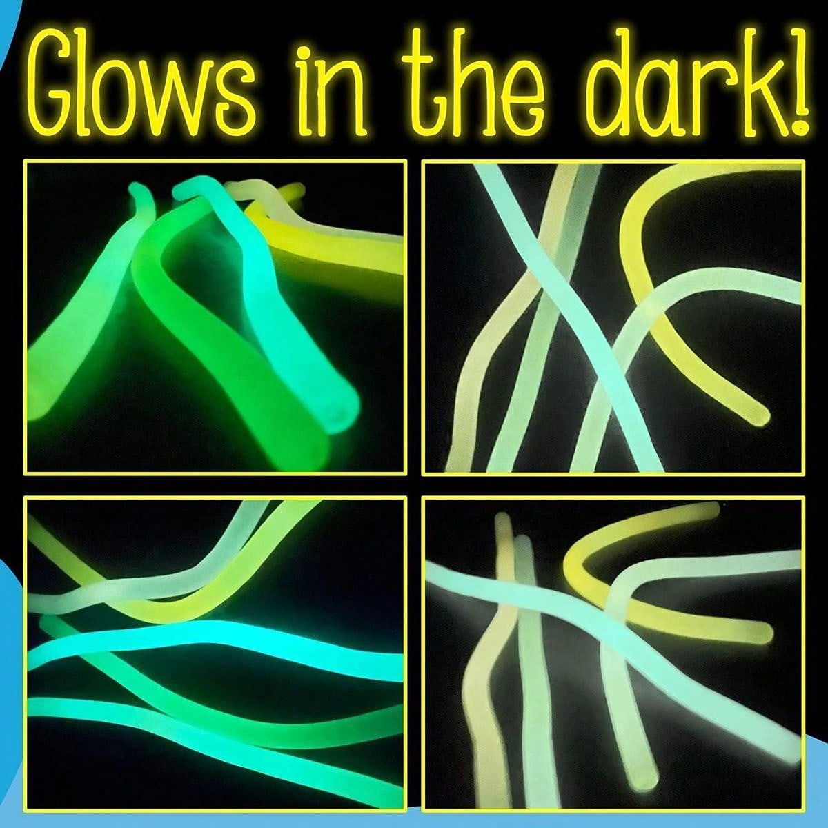 6 pcs Glow in Dark Stretchy Strings Monkey Noodles Stretch Noodles ...