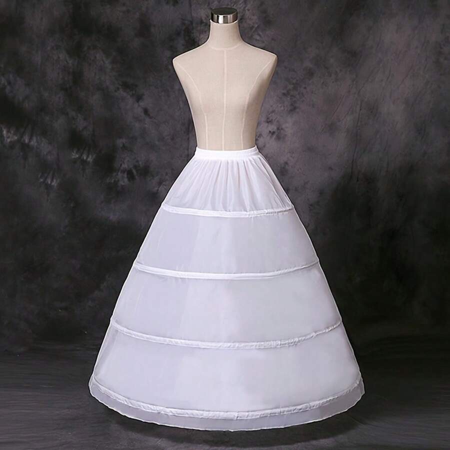 White 4 Hoops Ball Gown Petticoat Wedding Accessories Bride Crinoline ...