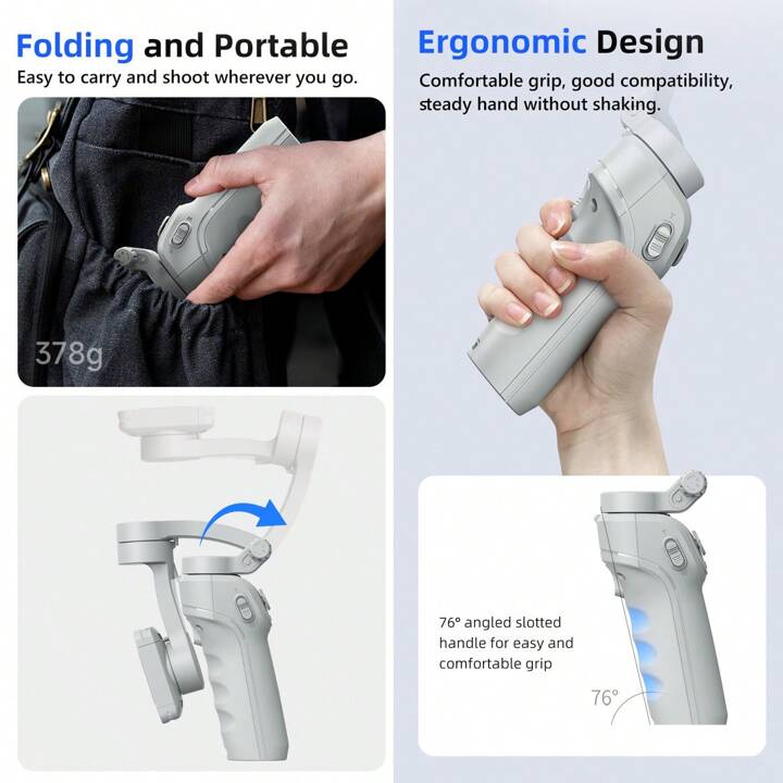 TOKQI M01 Mic Combo - Gimbal Stabilizer For Smartphone, 3-Axis ...