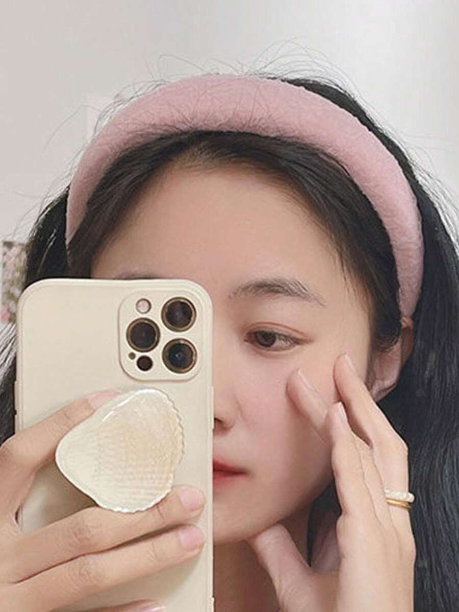 Pink Hair Band Girls' High Head Top Hair Clip Hair Ornament Wide Edge ...