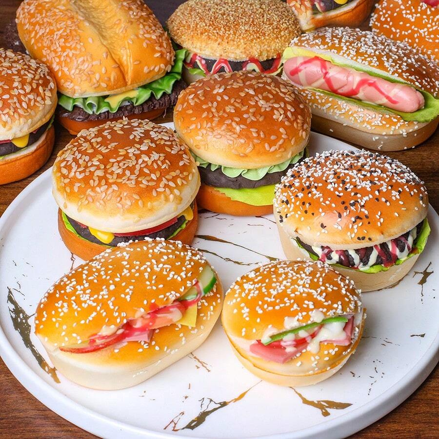 1pc 3d Burger Model Display Prop For Shop Window, Cabinet Decoration ...
