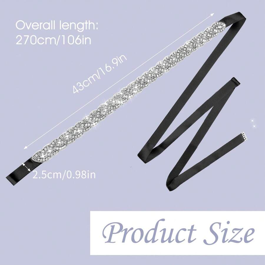 Handcrafted Bridal Rhinestone Wedding Waist Belt For Women, Bling ...