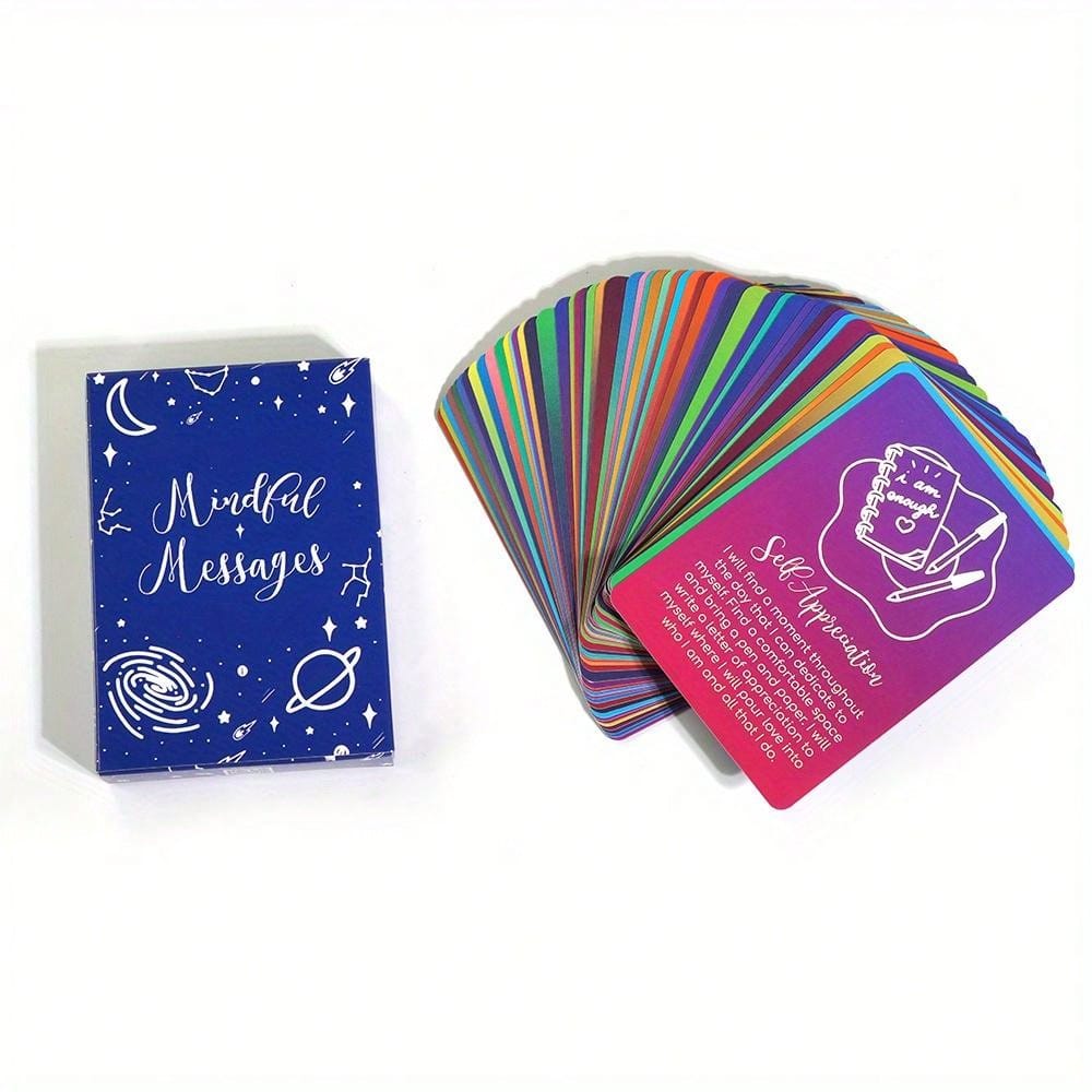 Mindful Messages Positive Affirmations Meditation Self Care Cards, 52 ...