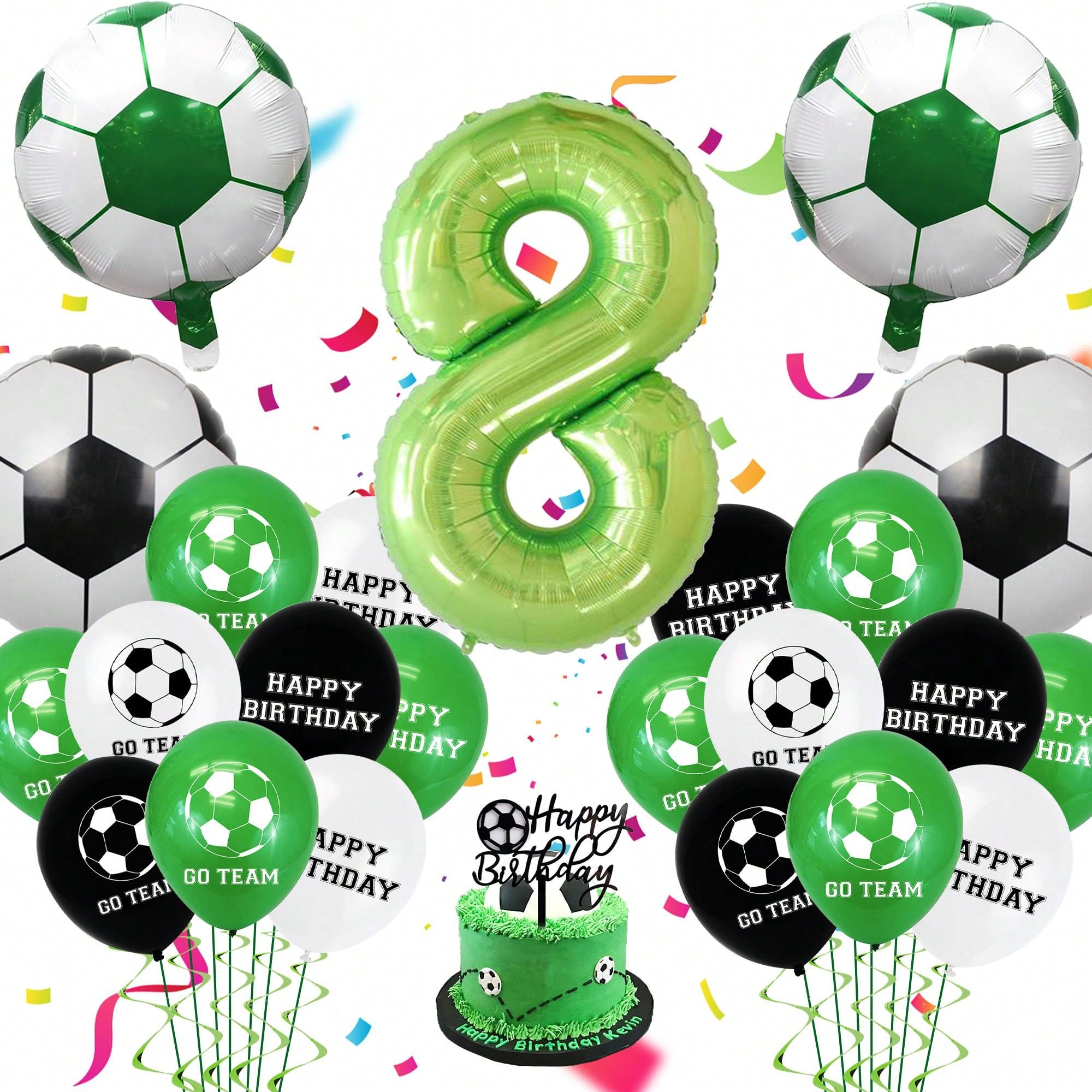 24pcs, Football Party Decorations 8 Birthday Football Balloon Set with ...