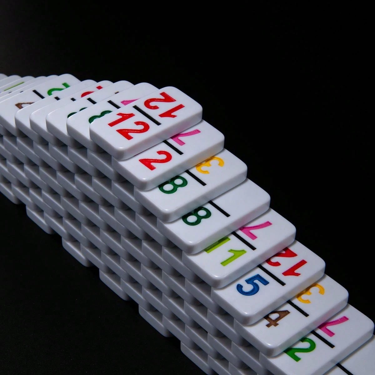 1 Set Mexican Train Dominoes Set With Color Numbers, Double 12 Dominoes ...