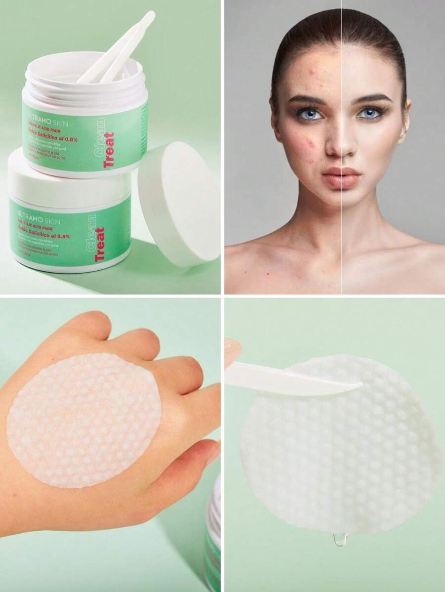 Pack 55 Pads Masks With Salicylic Acid Eliminates Acne, Impurities ...