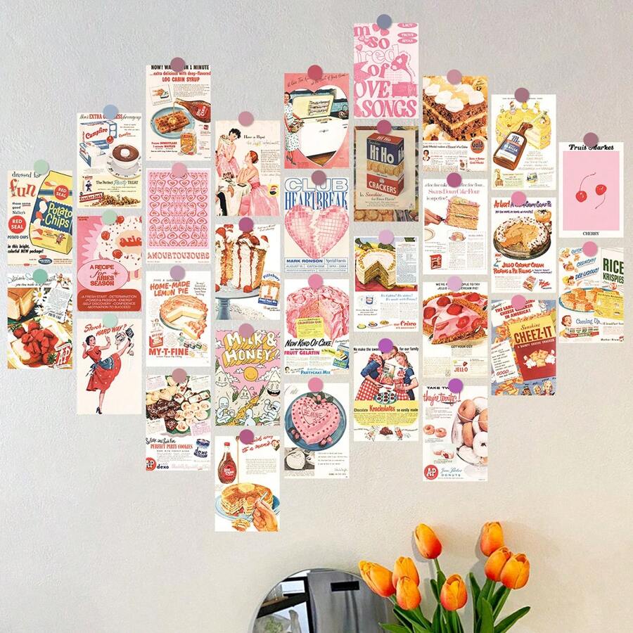 30PCS Vintage Wall Collage Kit Aesthetic Pictures, Posters for Room ...