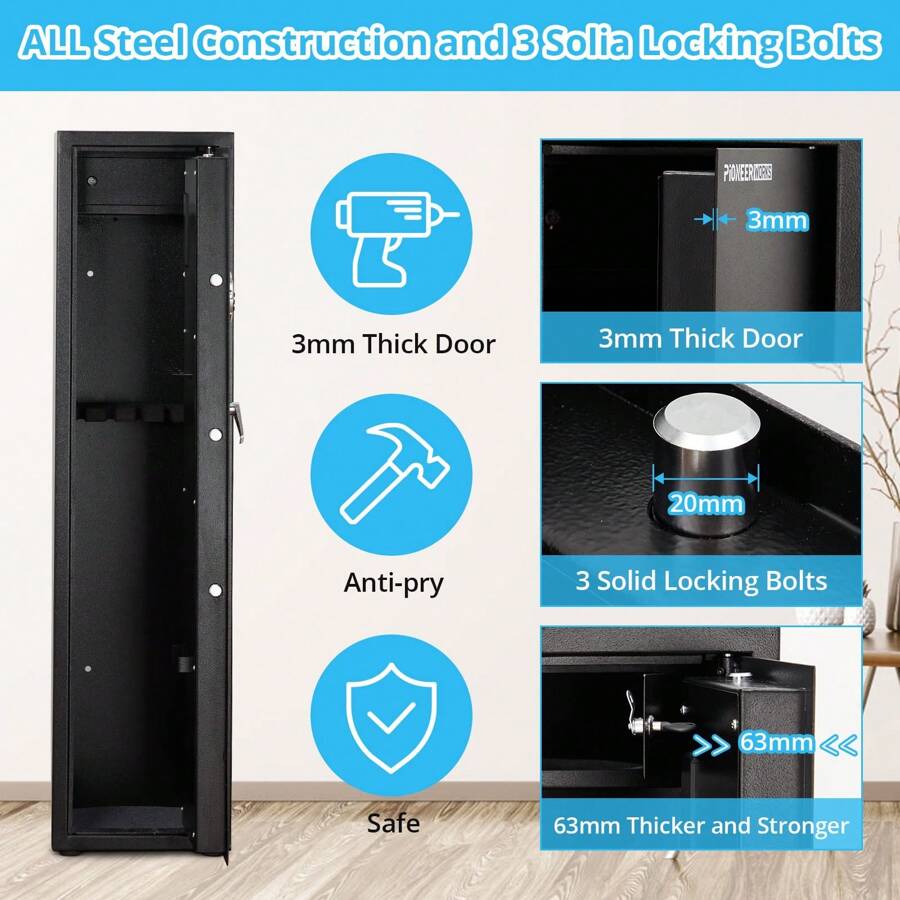 Gun Safe---Quick Access 5-6 Gun Large Rifle Gun Security Cabinet for ...
