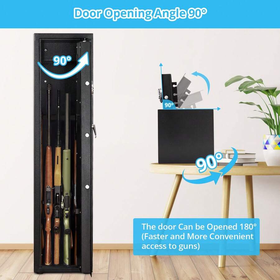 Gun Safe---Quick Access 5-6 Gun Large Rifle Gun Security Cabinet for ...