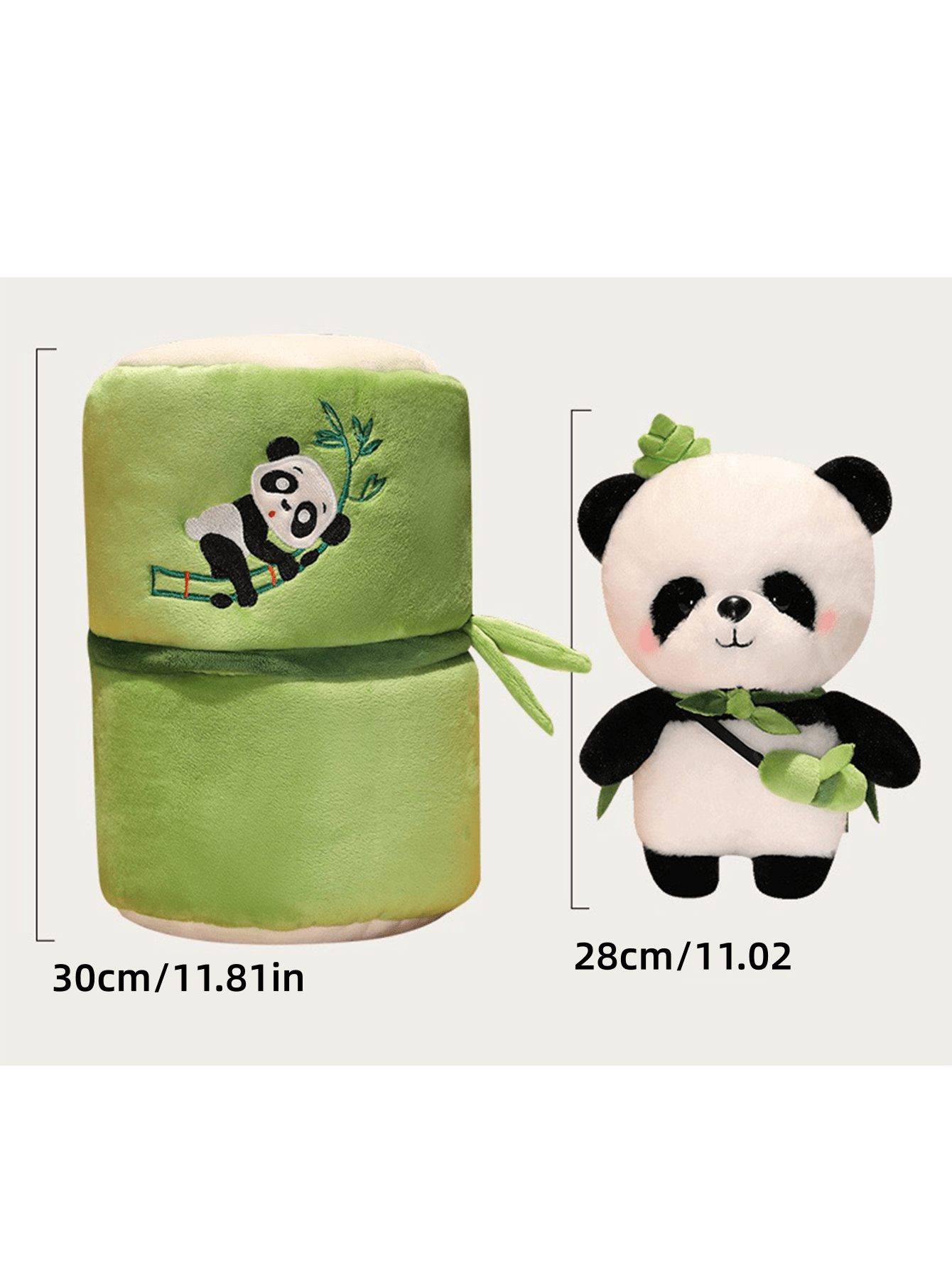 New Design Bamboo-tube Panda Warrior Plush Toy, Adorable Plush Panda ...