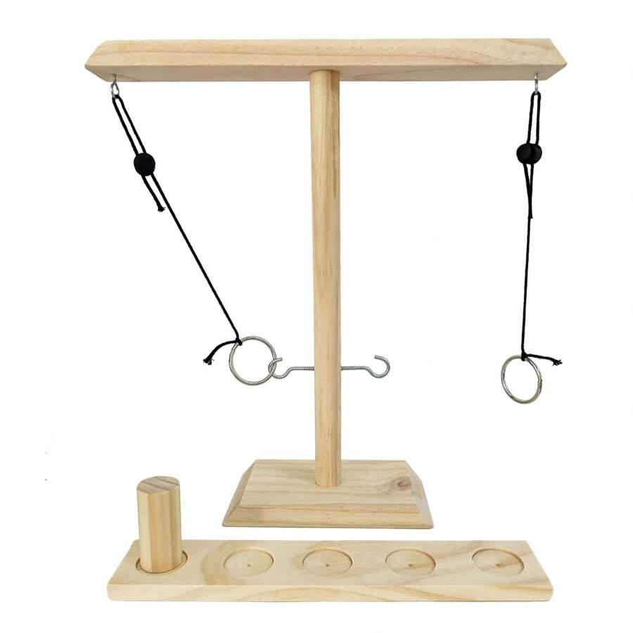 30cm/11.8inch Ring Toss Games For Adults, Wooden Hook And Ring Game Set ...