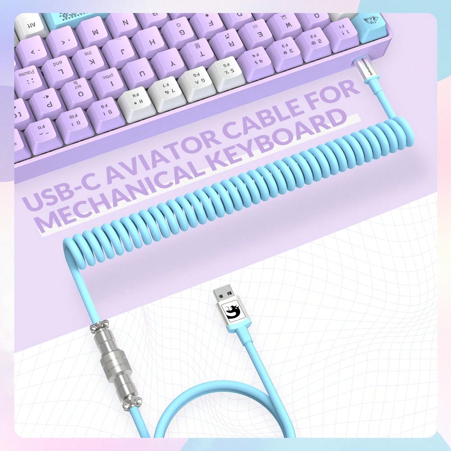 SHEIN-T8-Mechanical Keyboard-Lavender & Blue Switch | SHEIN USA