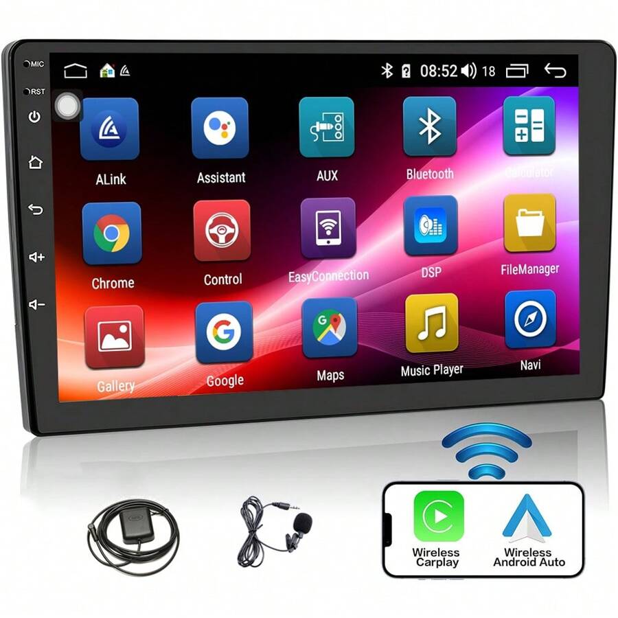 9 inch Car Stereo Radio 32G Wireless Apple Carplay Android Auto 1080P ...