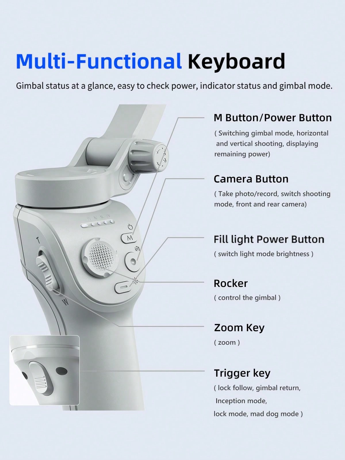 TOKQI M01 Mic Combo - Gimbal Stabilizer For Smartphone, 3-Axis ...