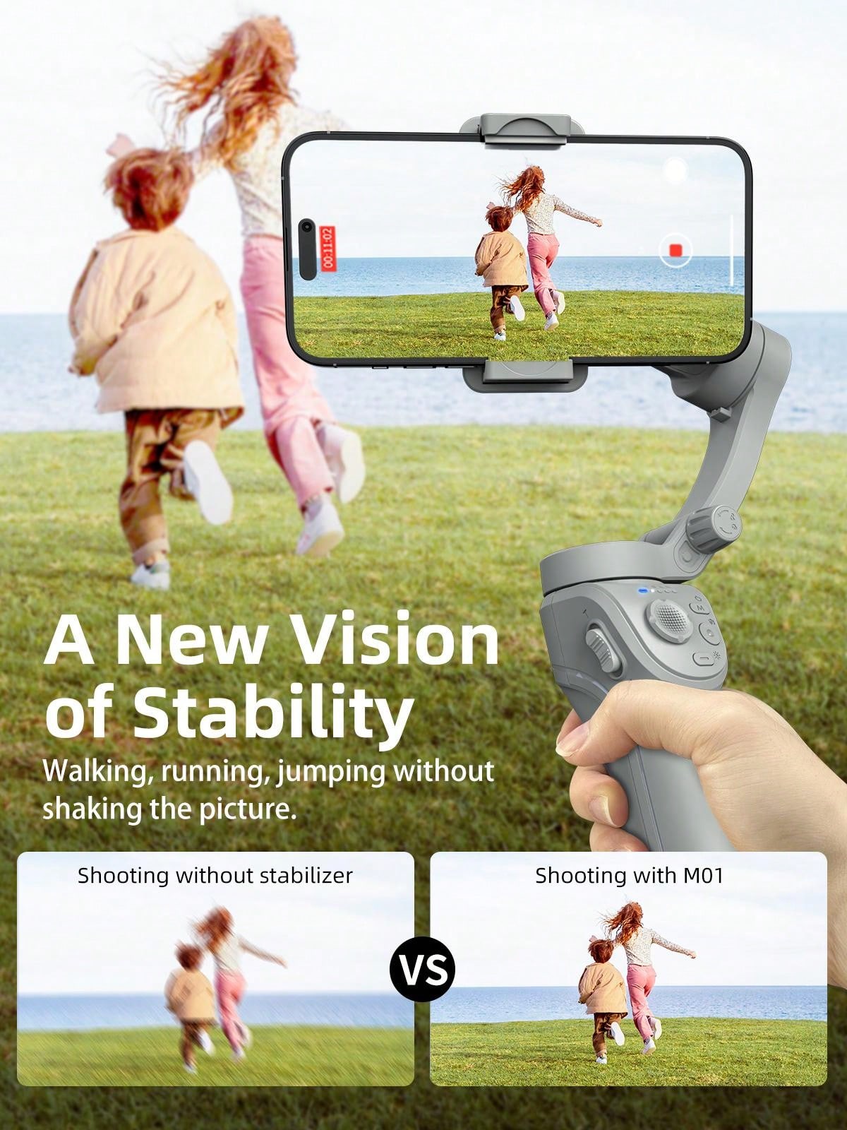 TOKQI M01 Mic Combo - Gimbal Stabilizer For Smartphone, 3-Axis ...