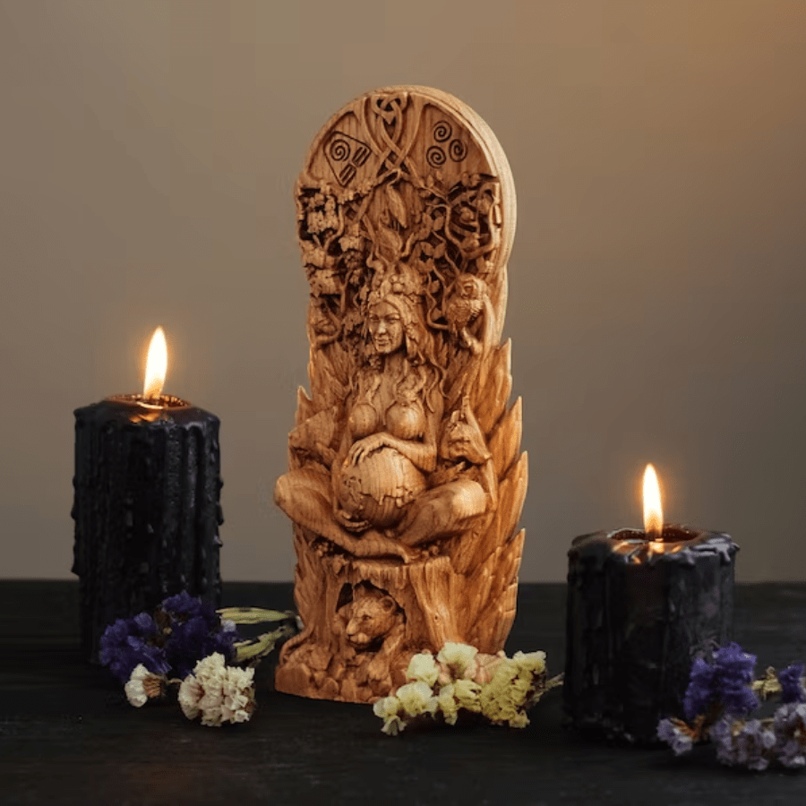 Mother Of Trees Statue Ancient Pagan Altar Sculpture Mythology ...