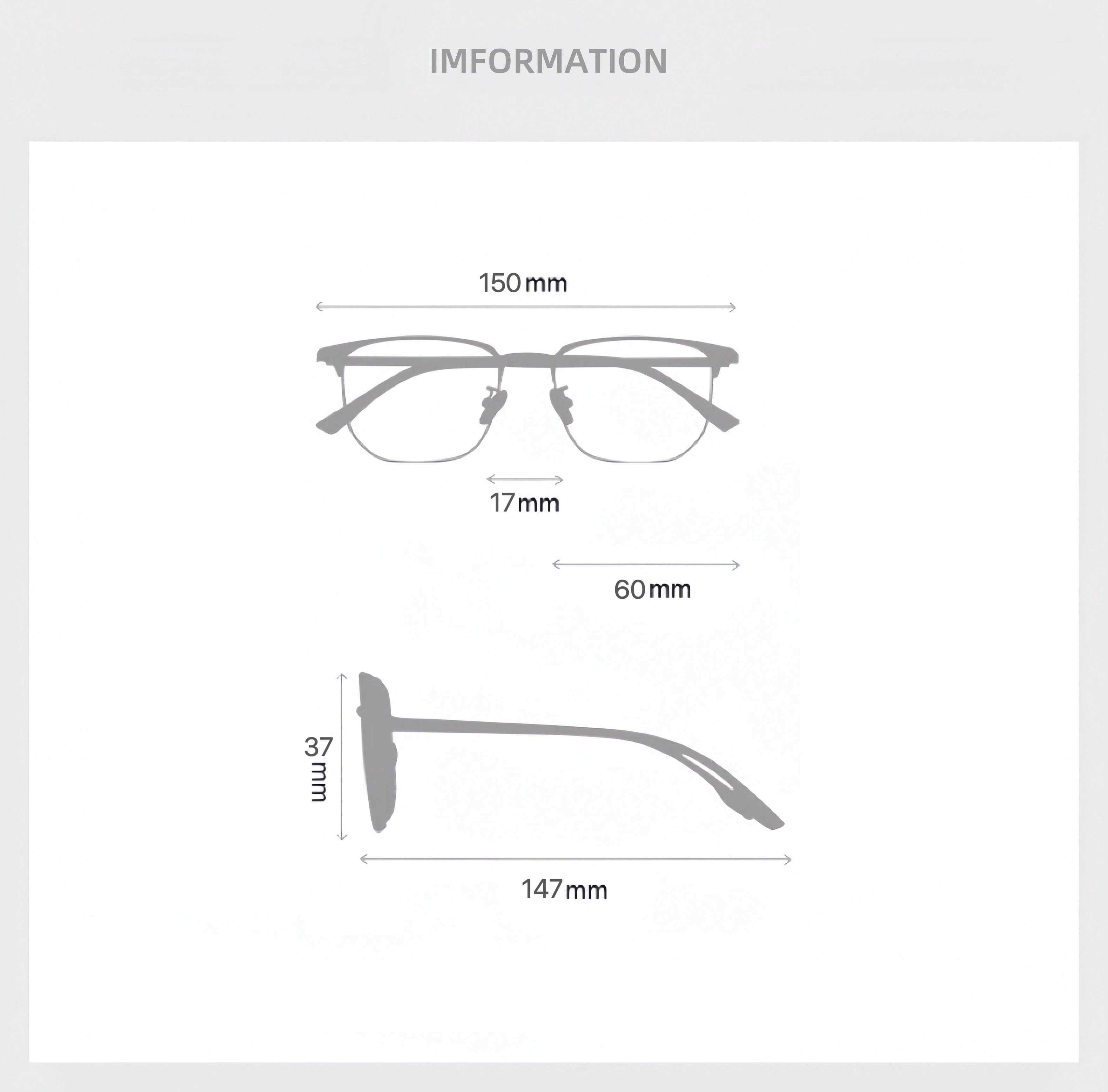 Ultra-light Pure Titanium Men's Business Glasses Frame Half-frame Large ...