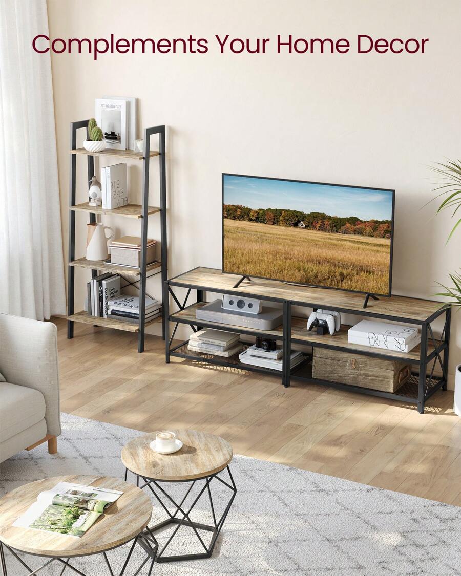 VASAGLE TV Stand, TV Console For TVs Up To 70 Inches, TV Table, 63 ...