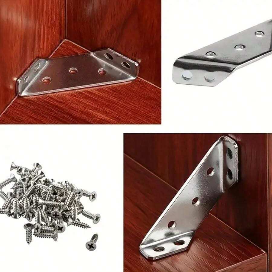 4pcs Thickened Stainless Steel Multi-functional Angle Code, Three-sided ...
