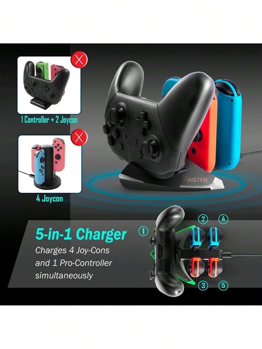 For Nin-Tendo Switch And OLED Model 2021 Joycon And Pro Controllers ...