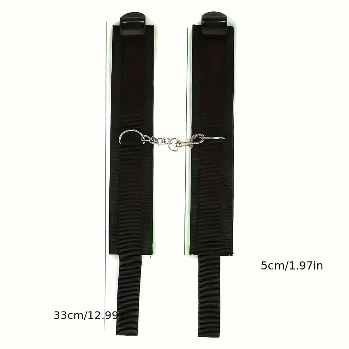 1pair Webbed Plush Handcuffs Ankle Restraint Shackles Bdsm Restraint ...