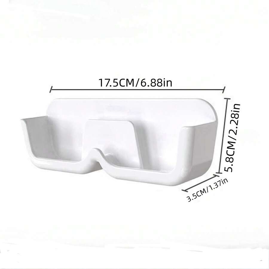 1pc Plastic Wall-Mounted Glasses Storage Box, No Drilling Required ...