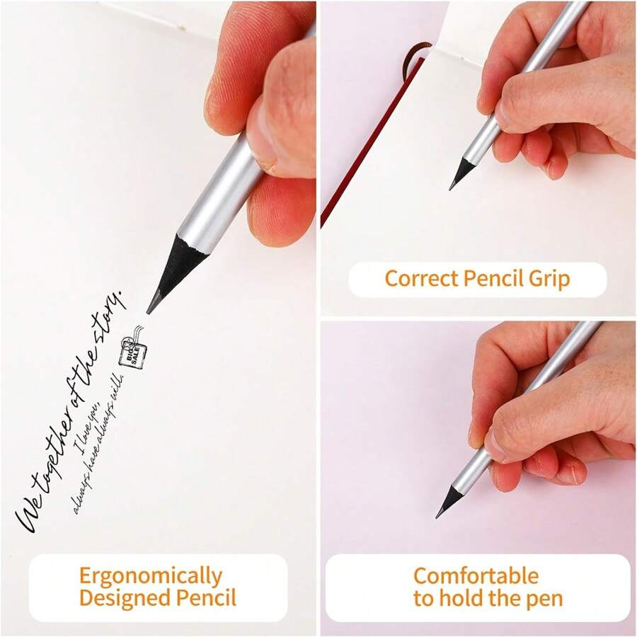 12 piezas Juego de lápices HB para escuela, lápices de escritura ...