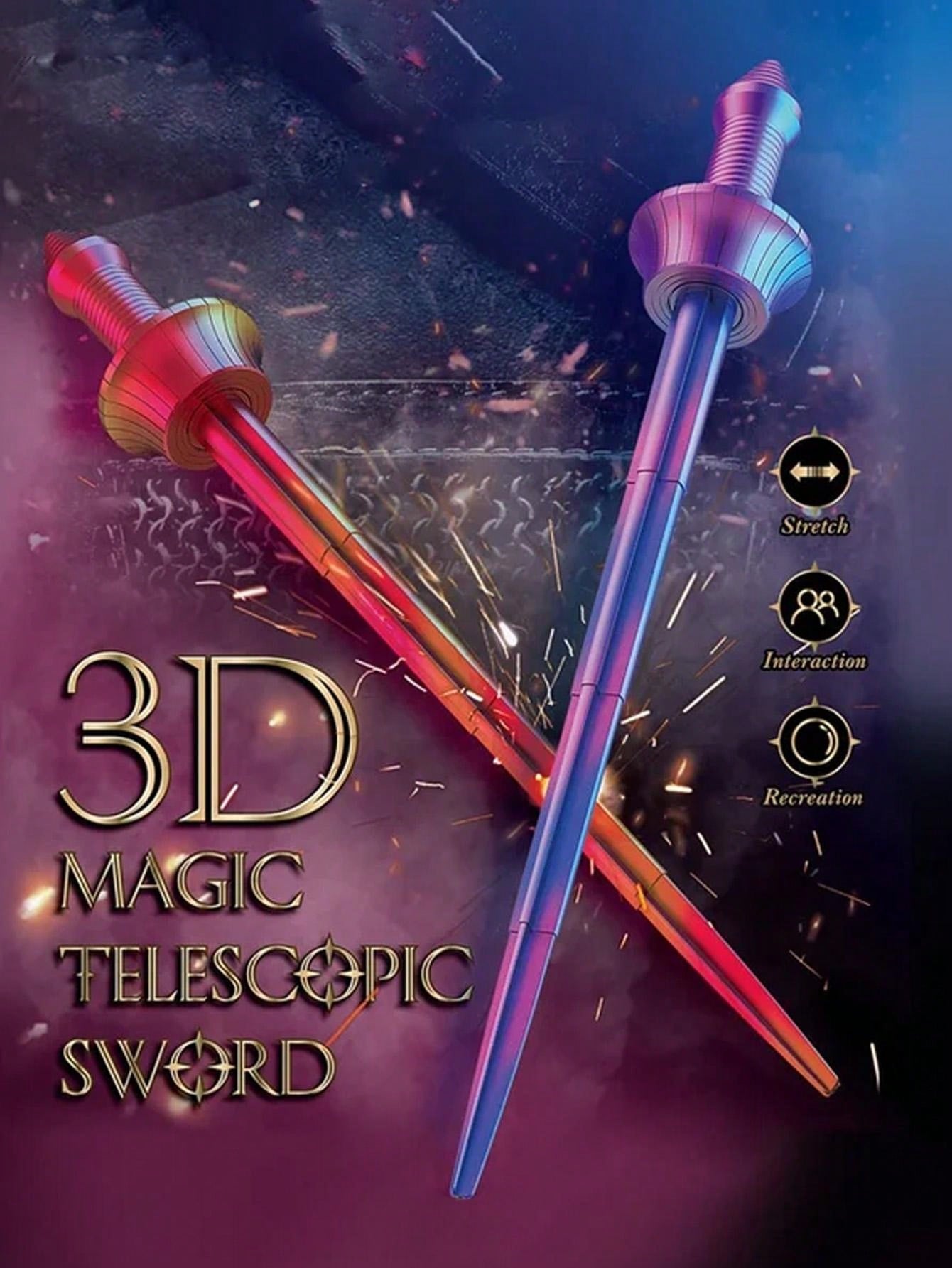 A Random Color 3d Printed Telescopic Sword, Plastic Gravity Radish ...