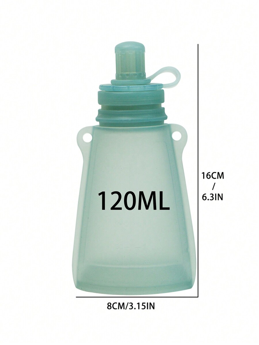 3pcs Reusable Squeeze Pouches Silicone Refillable Baby Food Storage ...