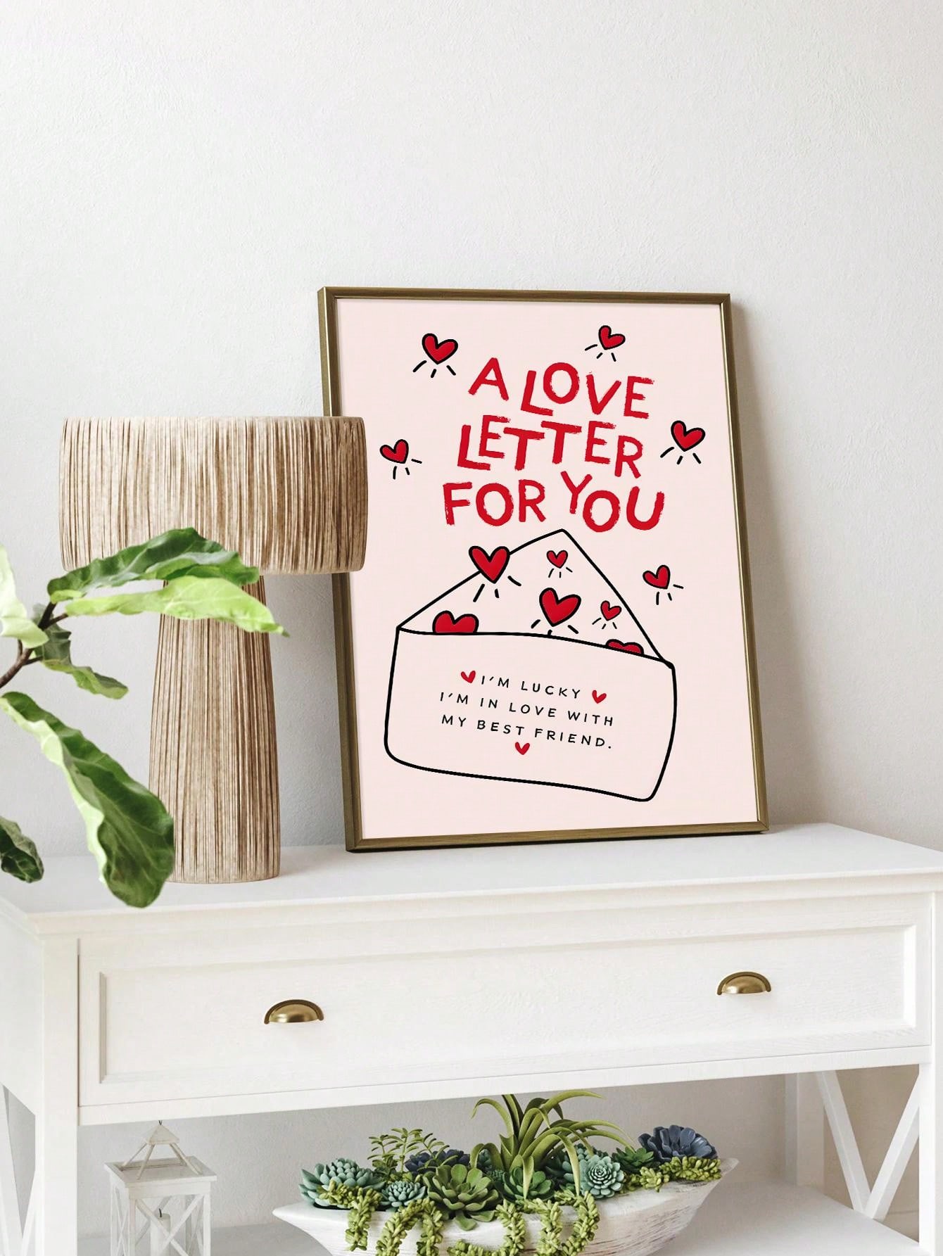 1Pc Lovecore Aesthetic wall art, A Love Letter for you, Pink room ...