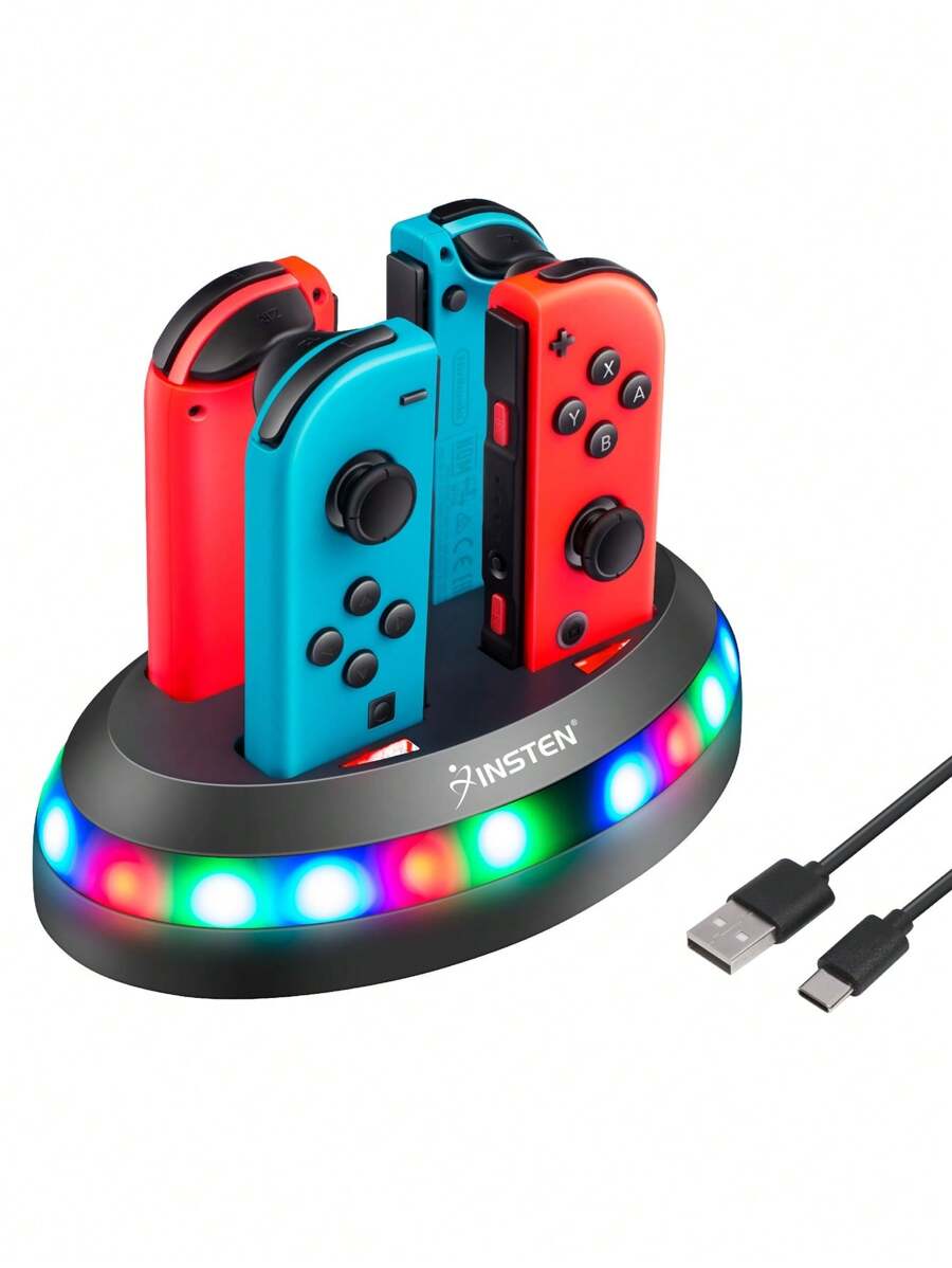 4-In-1 Charger For Nin-Tendo Switch & OLED Model Joycon Controller With ...