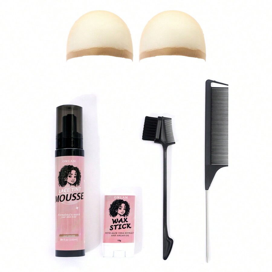 Juego de herramientas para pelucas de 7 piezas, espuma de mouse de 3,4 ...