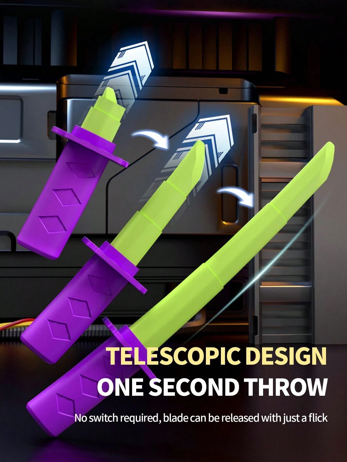 Cute Mini Banana Extendable Sword Toy Samurai & Western Sword Style ...