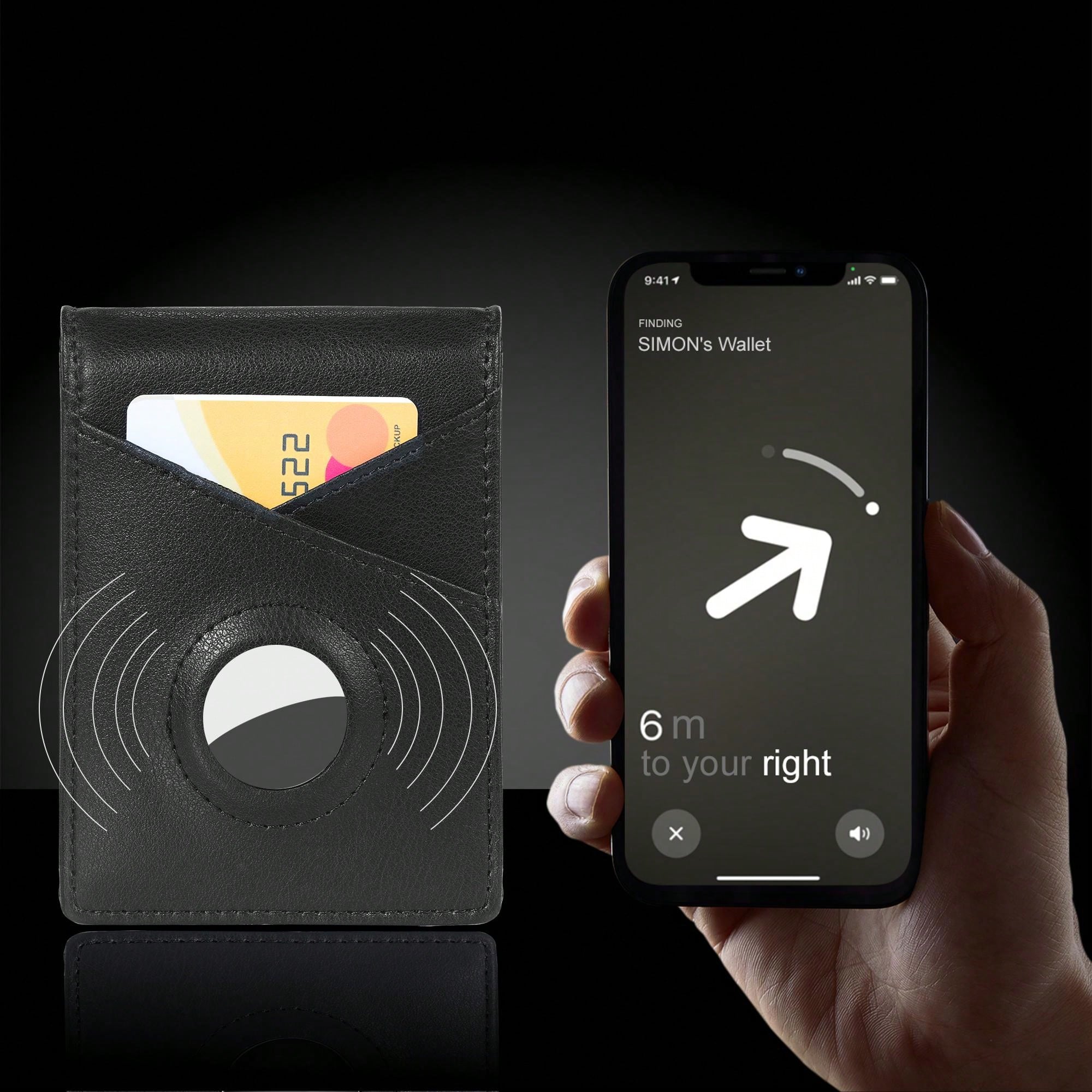 Hawanik Slim Bifold Wallet For AirTag With Spring Money Clip, Mens ...