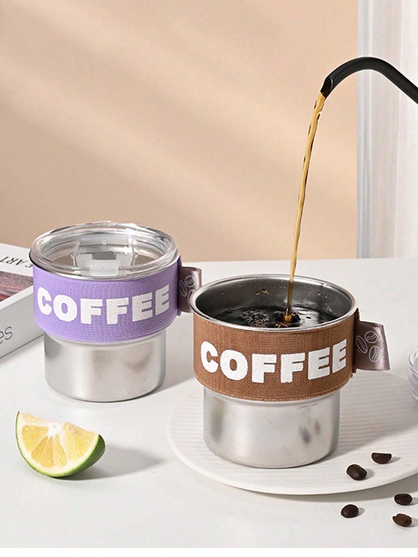 A Stainless Steel Coffee Cup, A High-end, Exquisite And Portable Coffee ...