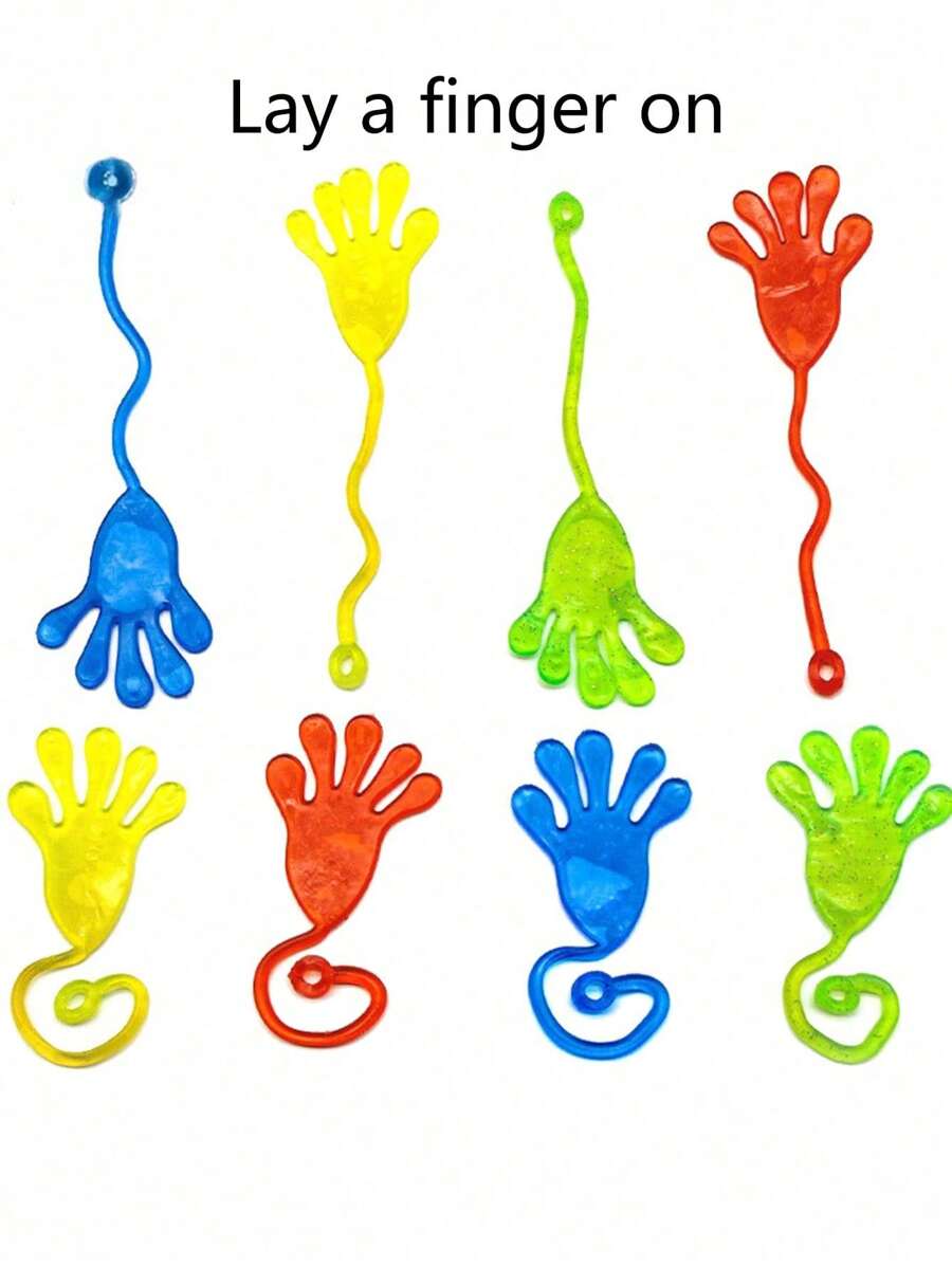 20pcs/Pack Random Color Stretchy Sticky Hand Toy, Wall Climbing Hand ...