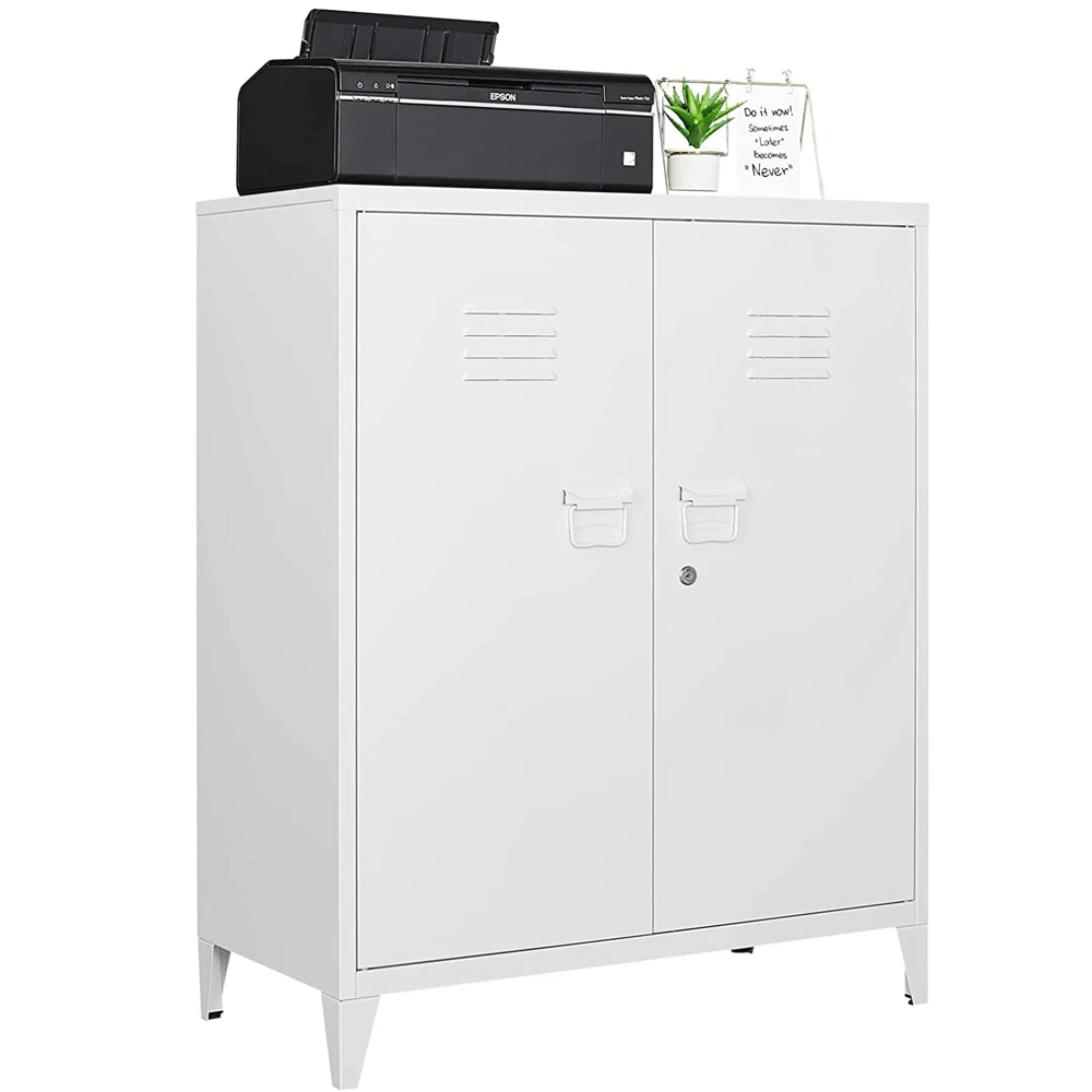 Metal Storage Cabinet, Home Office Cabinet With Doors And Adjustable ...