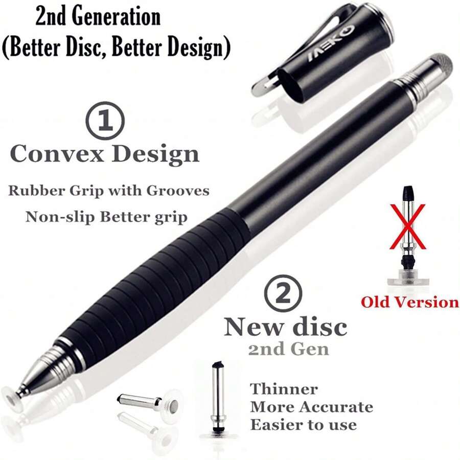 2pcs Universal Black & White Touch Screen Stylus Pen For Iphone, Ipad ...
