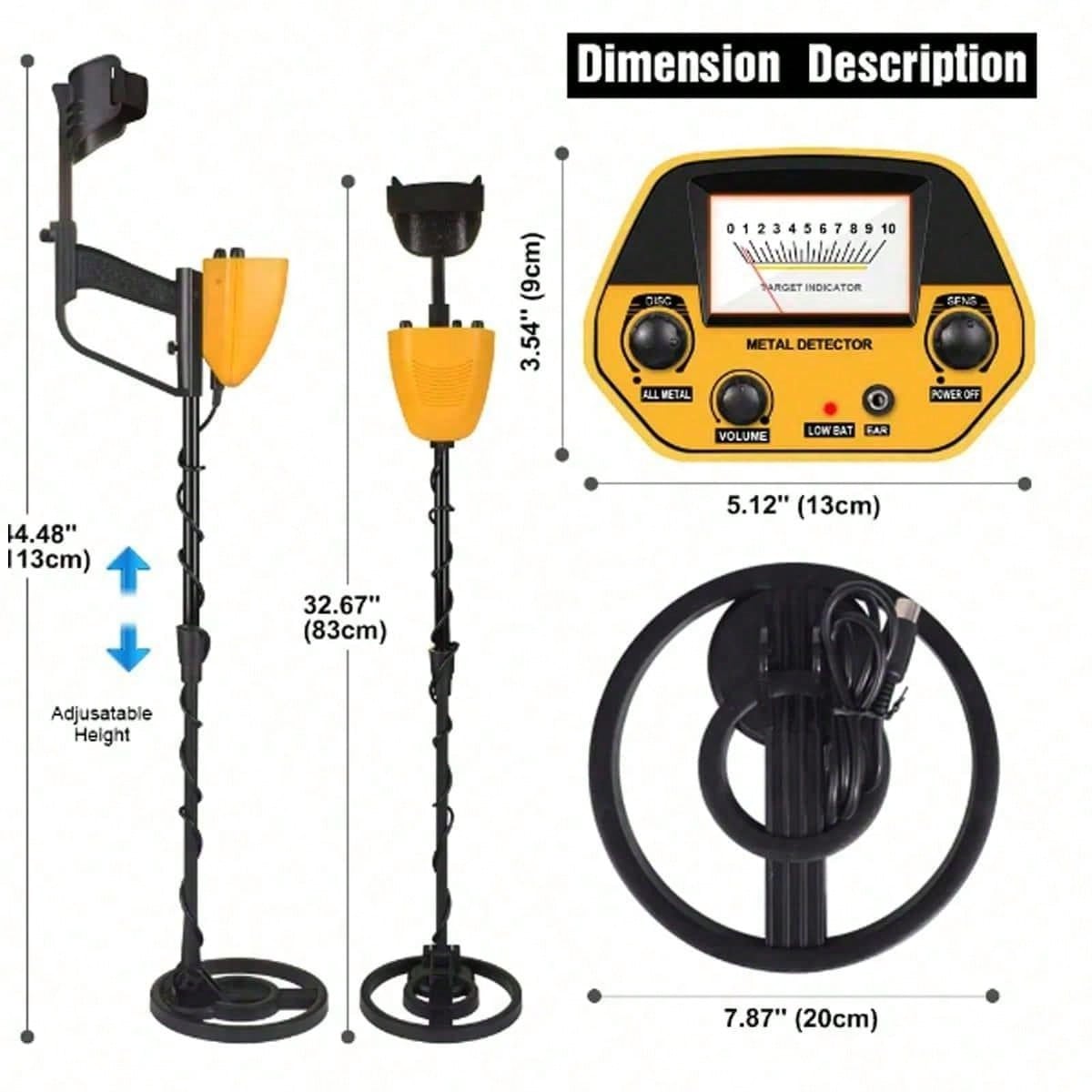 Professional Metal Detector, Underground Depth Of 1m Gold Metal Detector Md-5090, Treasure ...