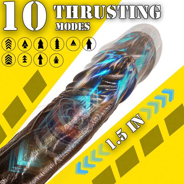 1pc Thrusting Dildo Vibrator Sex Toy With 5 Powerful Speeds And 10