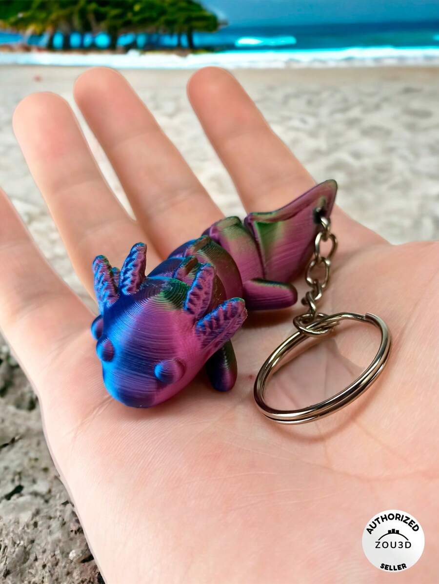 Articulated Axolotl Axolotl KeychainFlexible Mexican Axolotl Axolotl ...