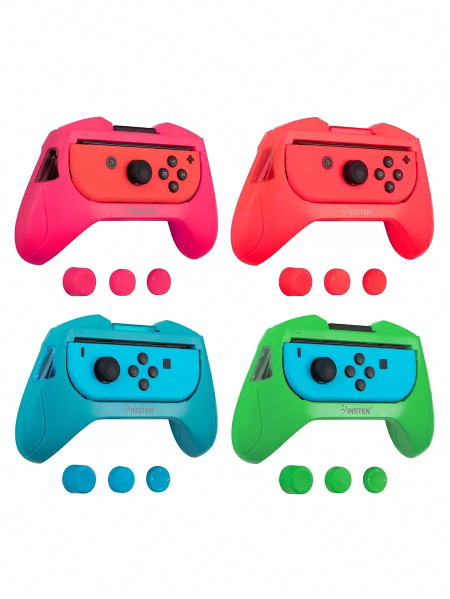 4 Pack Controller Thumb Grips Compatible With Nin-Tendo Switch Joy-Con ...