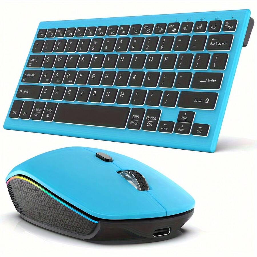 Wireless Keyboard Mouse Combo Ultra Slim Backlit Wireless Keyboard and ...