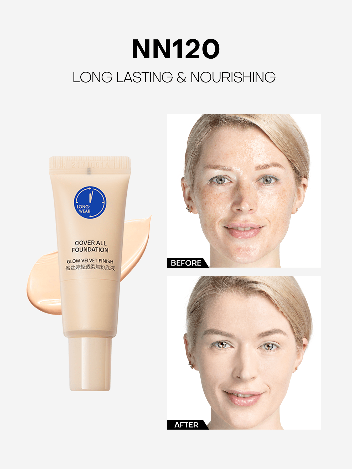 MISTINE Liquid Foundation Makeup 15g Full Coverage Foundation For Dry ...