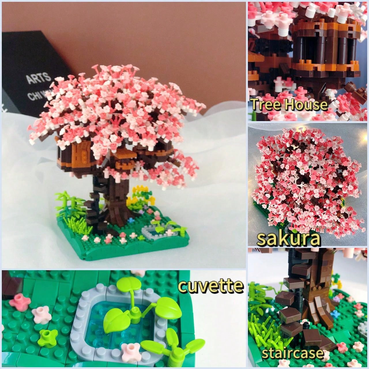 Cherry Blossom Bonsai Tree Diy Pink Cherry Blossom Tree House Micro ...