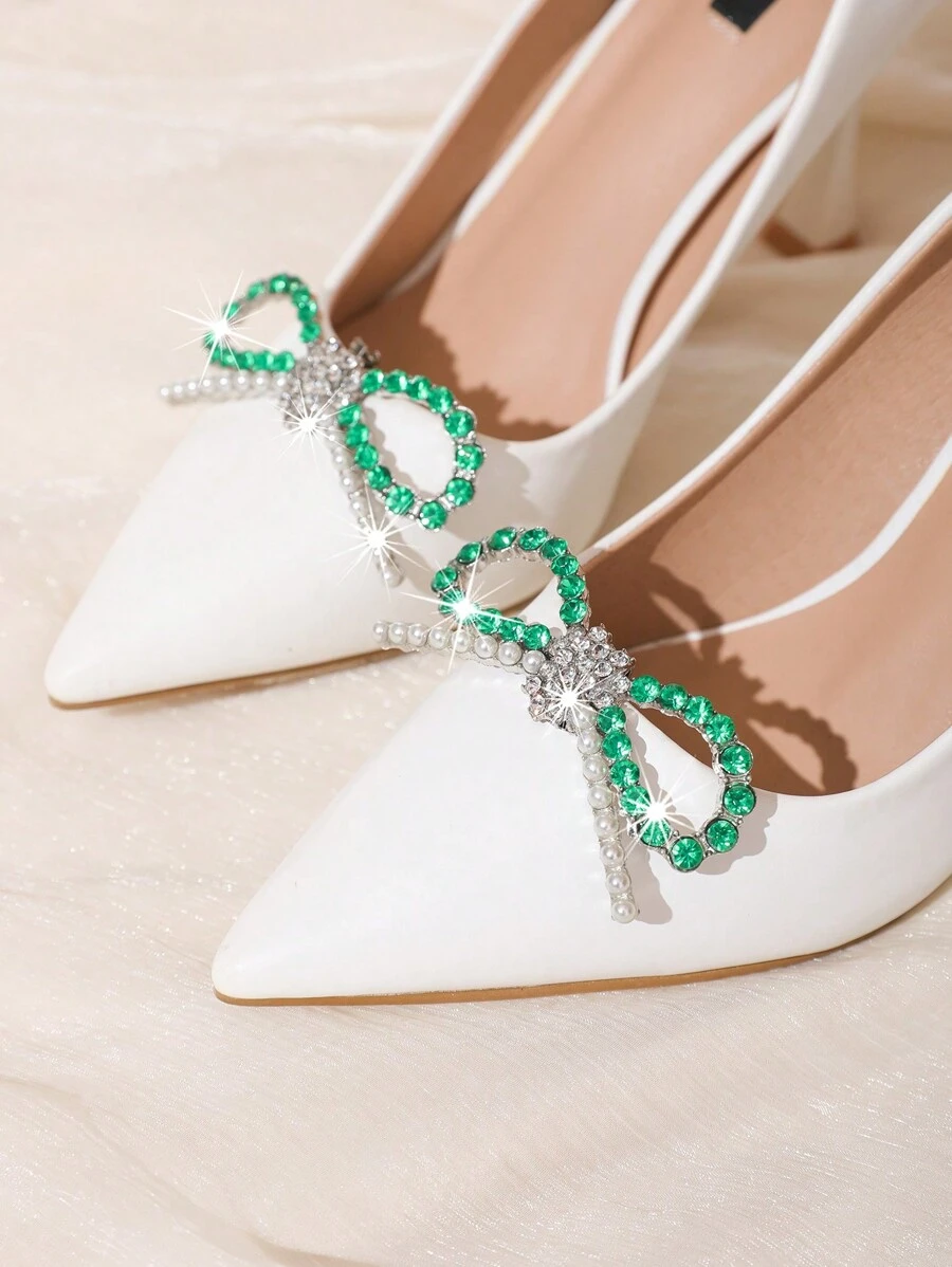 1pair (2pcs) Detachable Fashionable Elegant Butterfly Shaped Shoe Clips ...