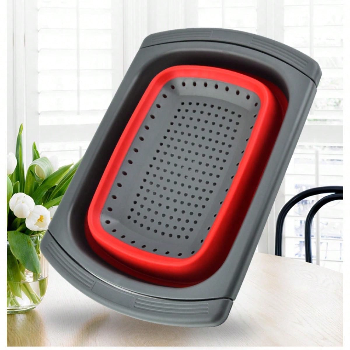 Square Extendable Fruit Basket, Collapsible Strainer Basket With ...