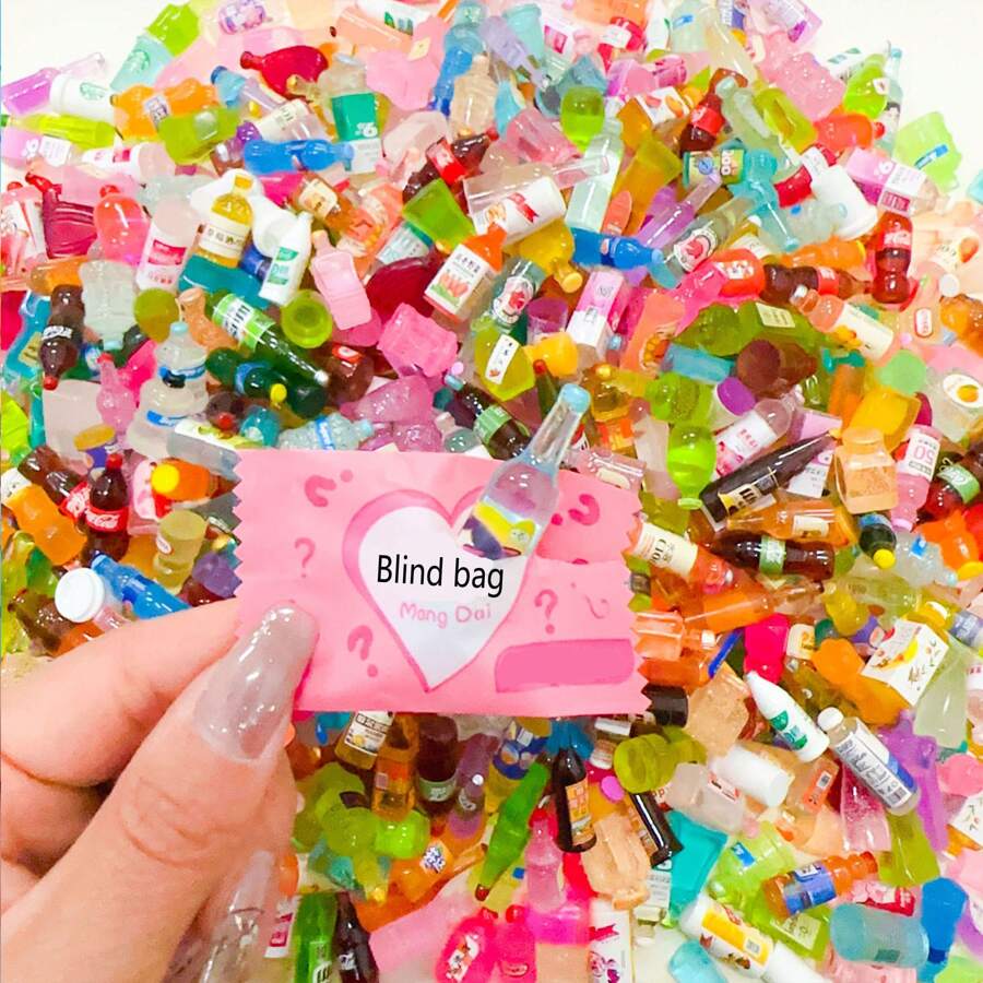 10pcs Random Style Miniature Food Bottle Blind Bag Mini Simulation Toy ...
