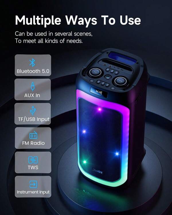 Moukey Karaoke Machine for Adults, Dual 6.5 Moukey Karaoke Machine for Adults, Dual 6.5