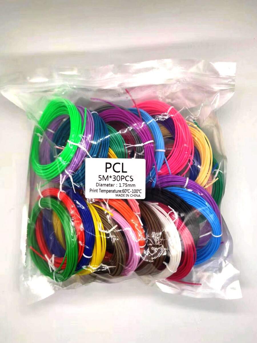 Pcl Low Temperature 3d Printing Pen Filament, 30 Colors, 150m, Bright Colors Without Repeat ...